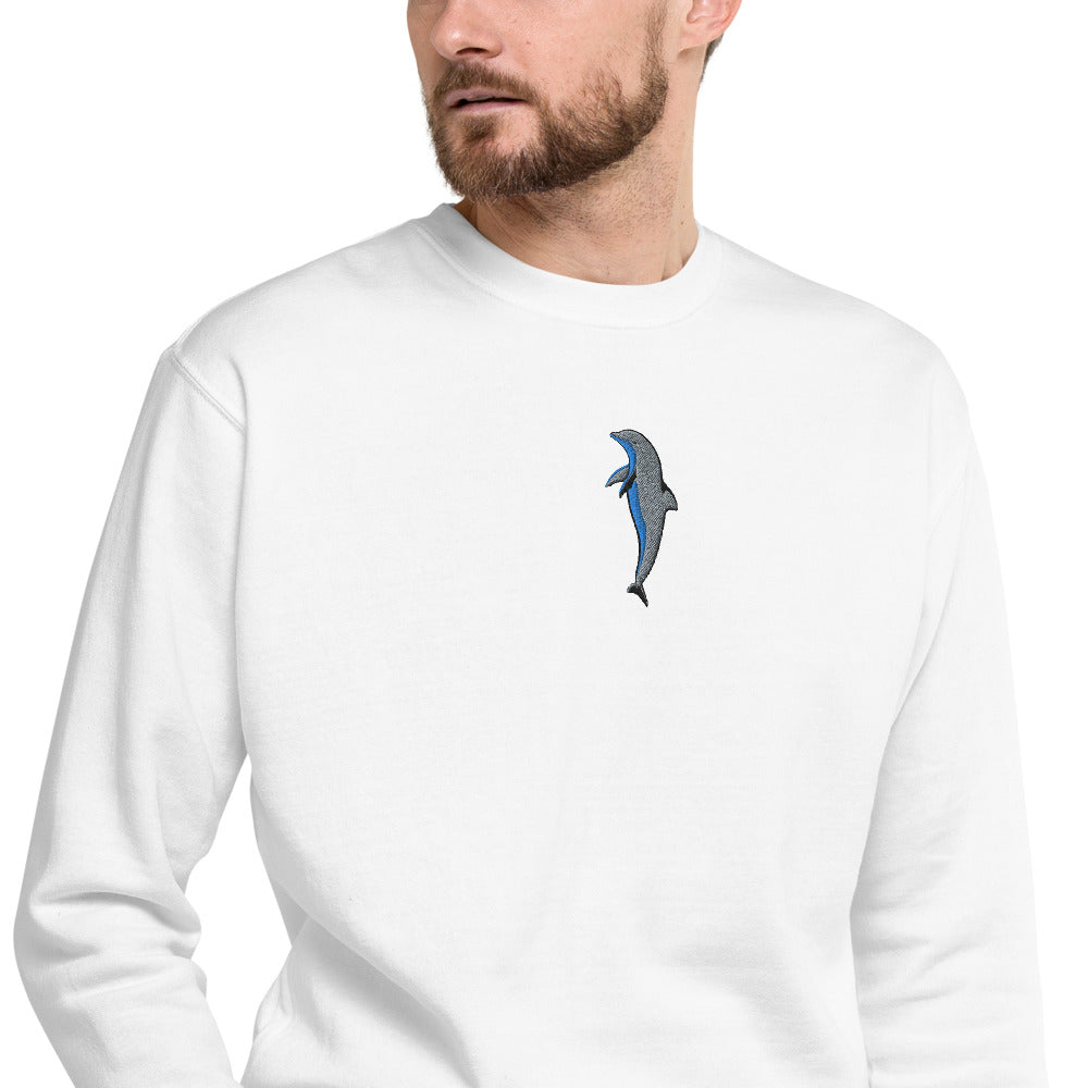 Unisex Dolphin Fleece Pullover - Dolphin-printed Cotton Fleece Jackets ...